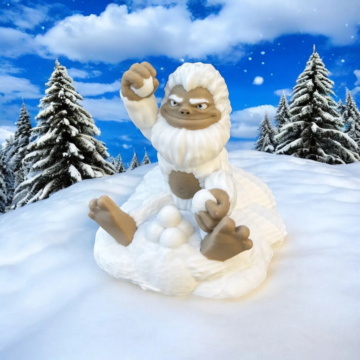 Snowball Fight! Yeti - DeskMate - F1rstWarrior